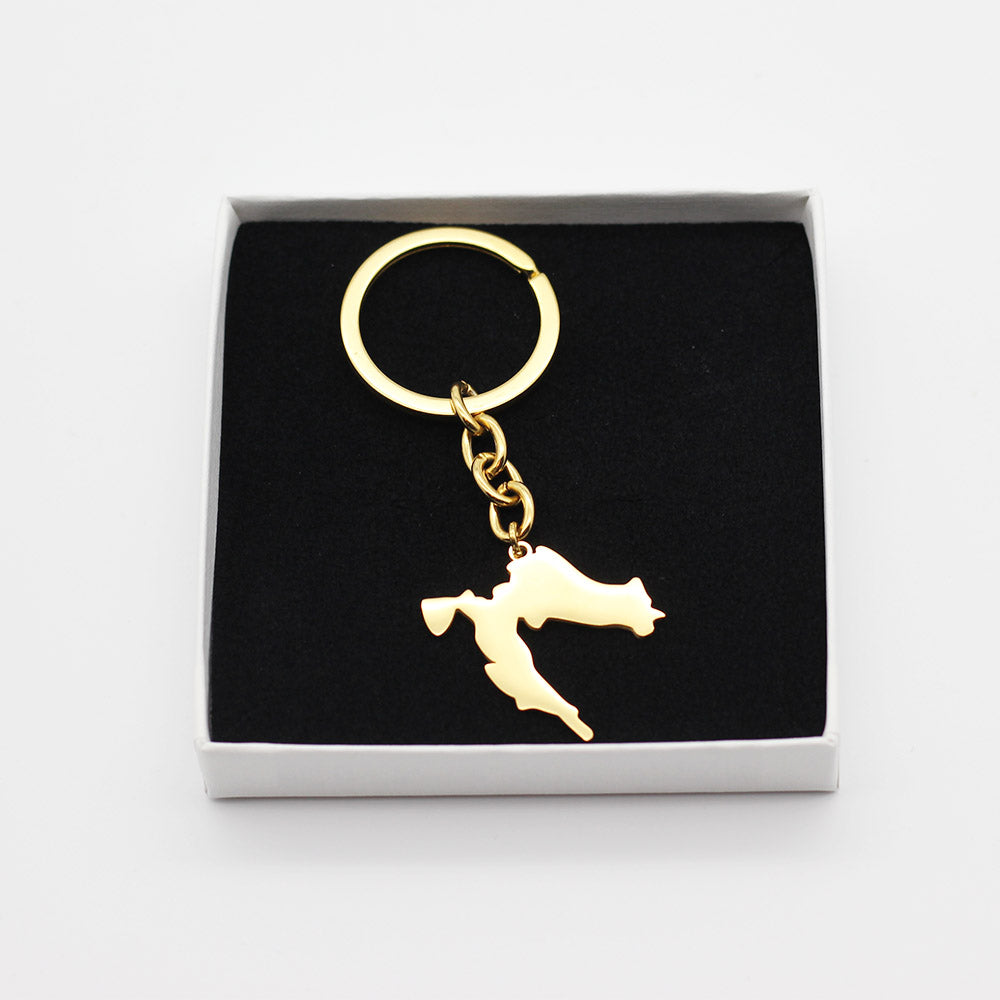 BLKN ® Croatia map Keychain - gold